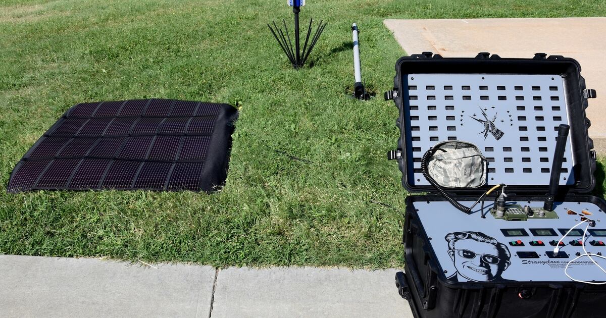 An Air Force radio that can run for a week in the sun