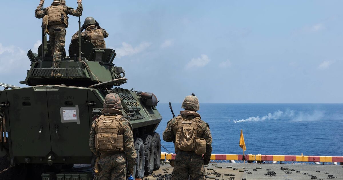 Here’s why the Marine Corps is strapping LAVs to the flight deck