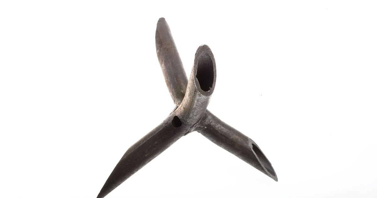 A drone dumped a spiky ground trap