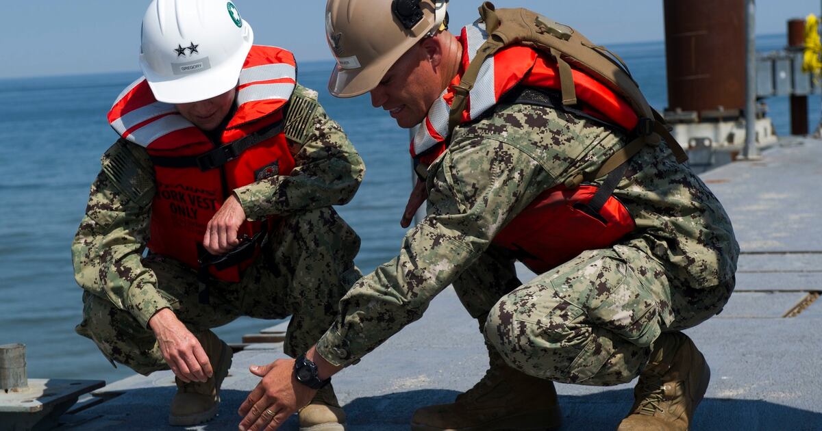 Seabees build one-of-a-kind causeway