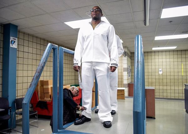 Navy’s new dress white uniforms put on display at Recruit Training Command