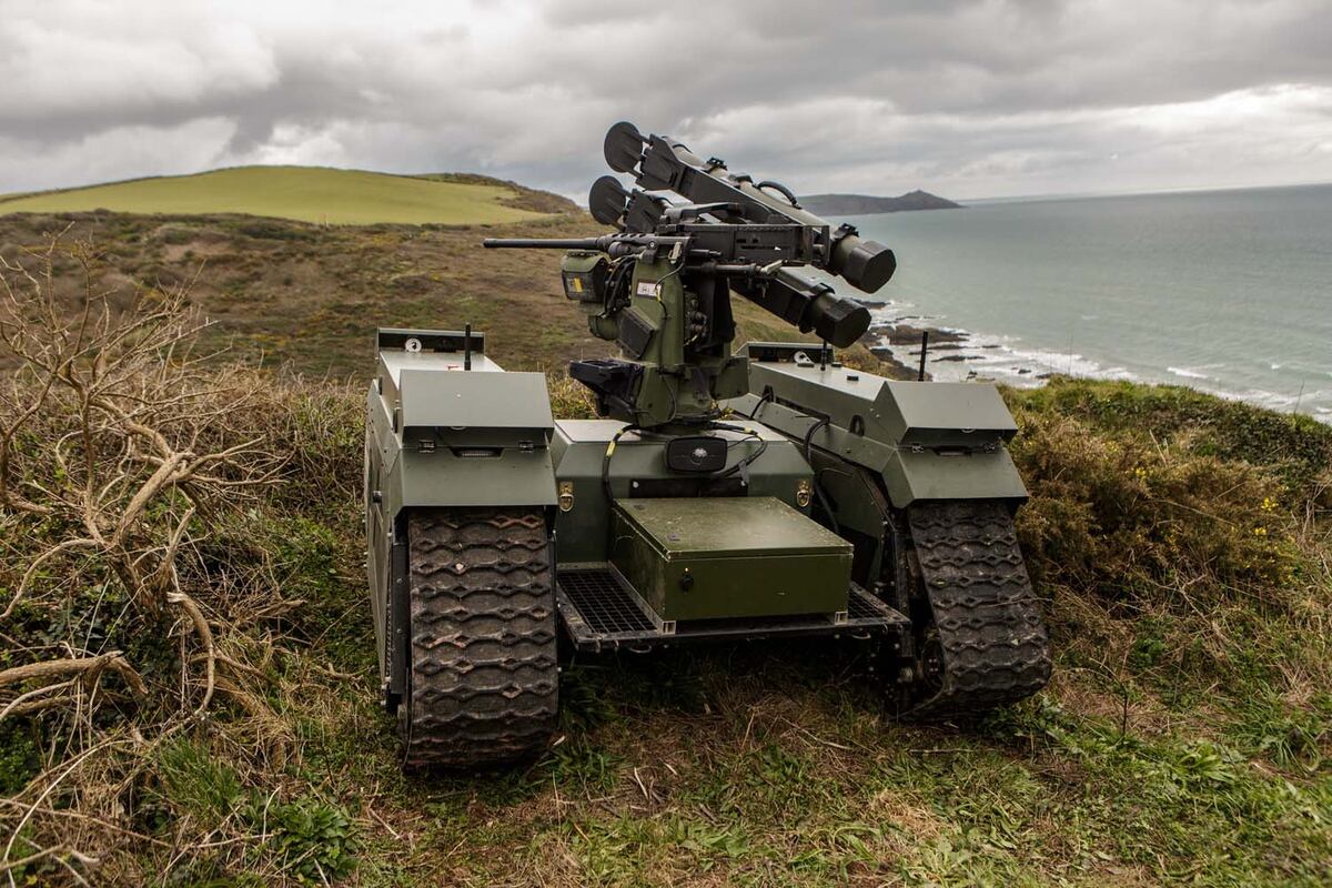 For this exercise, robots are always watching Royal Marines