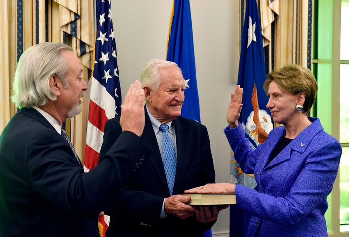 The Air Force has a new secretary; Barbara Barrett sworn in