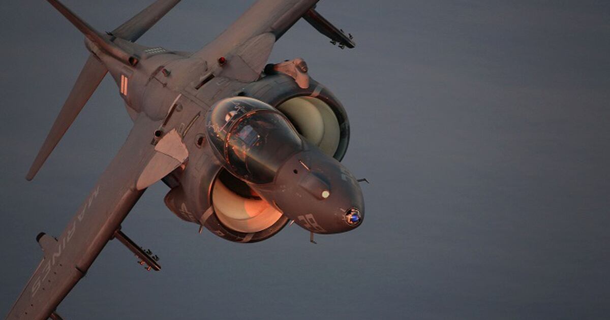 Marine Harrier crashes, pilot ejects