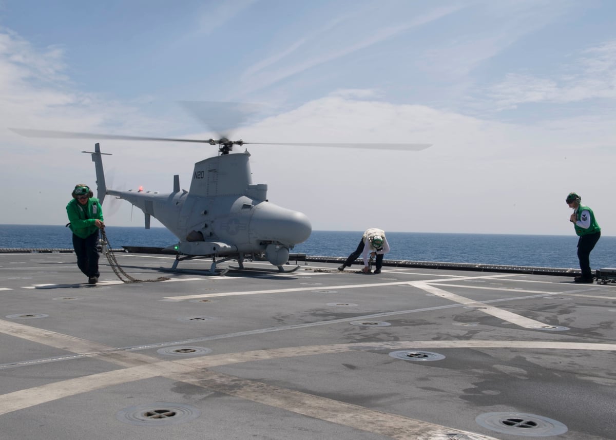 Dual hatted: Navy crew train up on manned and unmanned helos