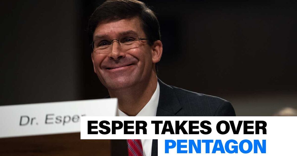 Esper takes over Pentagon