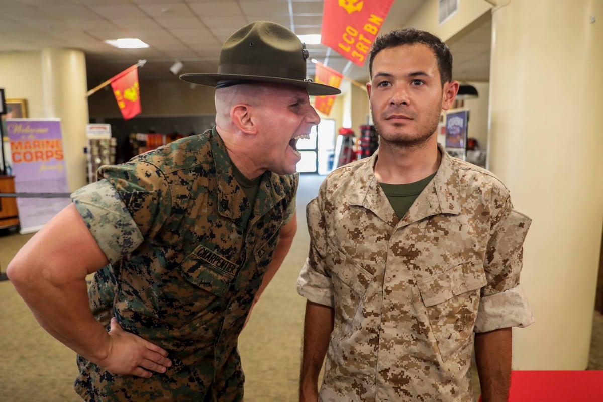 NASCAR driver gets smoked by Marine drill instructors before racing in ...