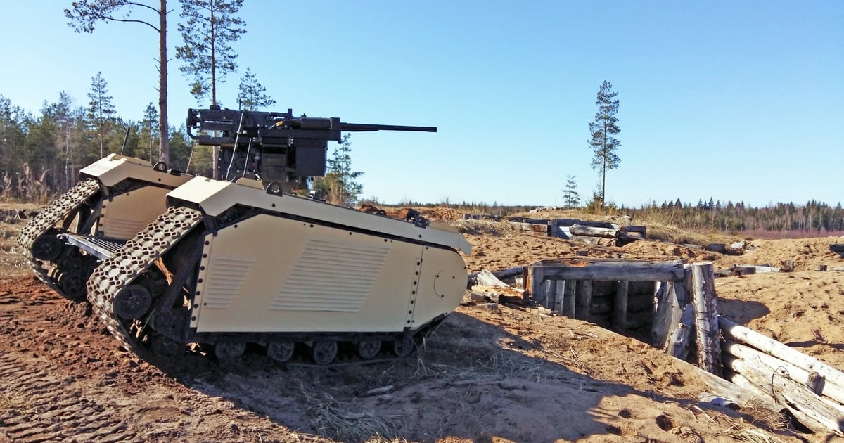 Armed combat robot operates beyond line of sight