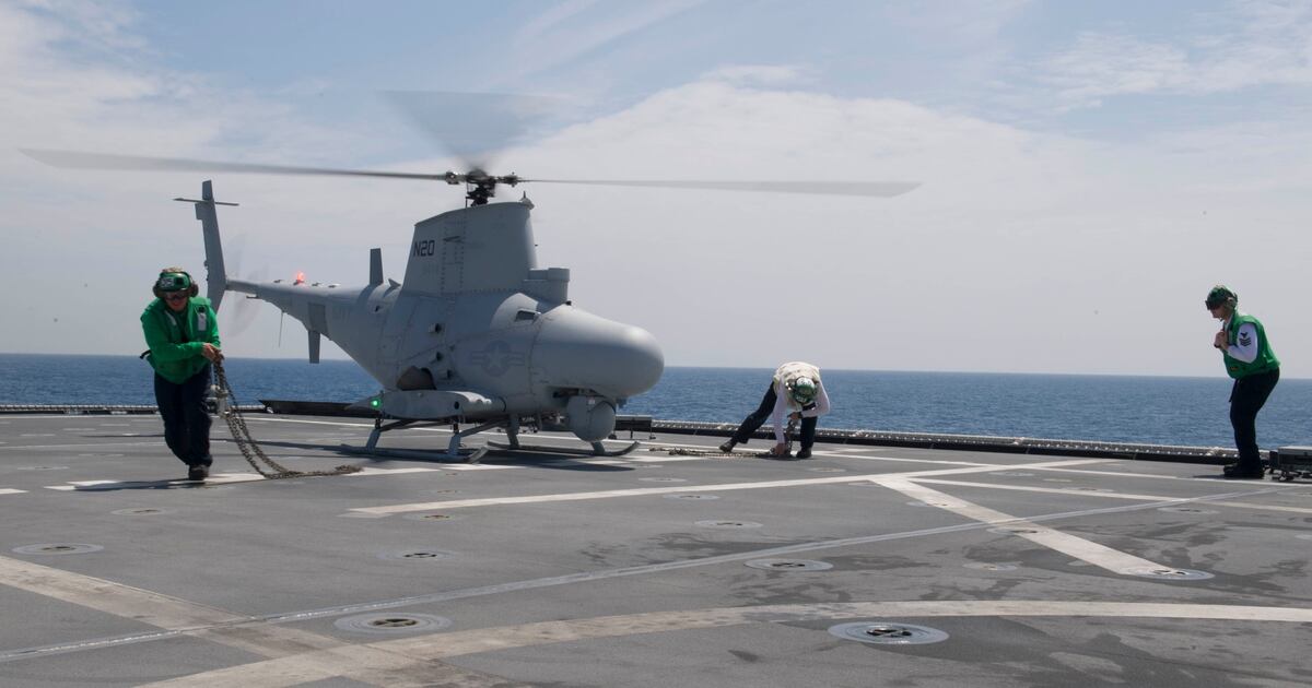 Dual hatted: Navy crew train up on manned and unmanned helos