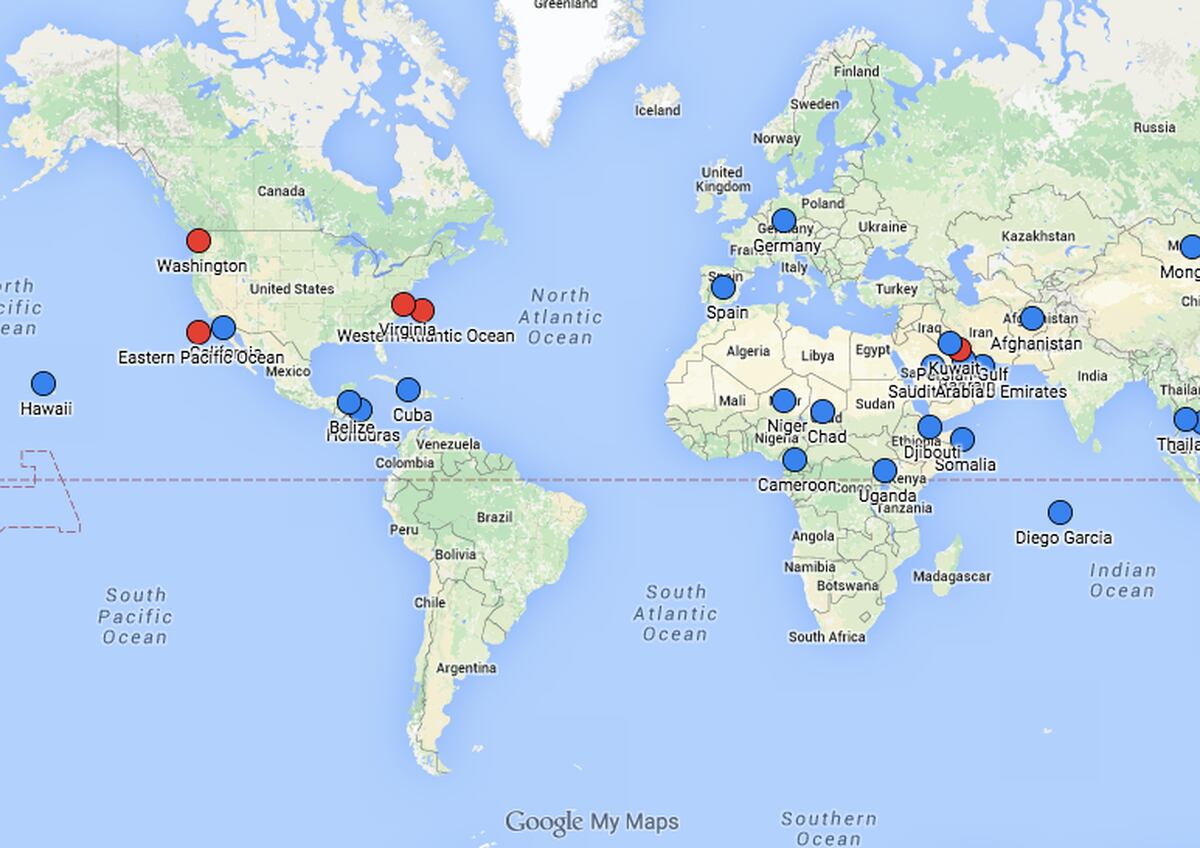 Navy Hot Spots as of Sept. 19