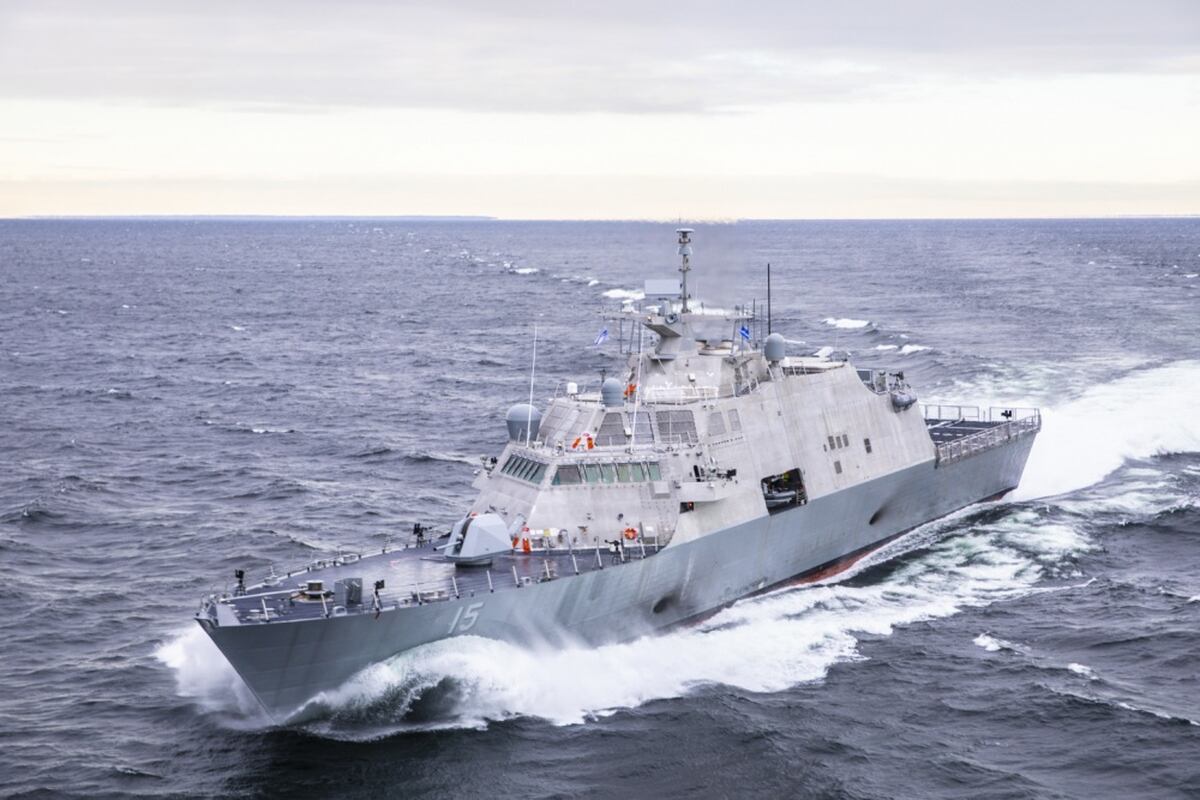 Navy’s newest LCS strikes vessel