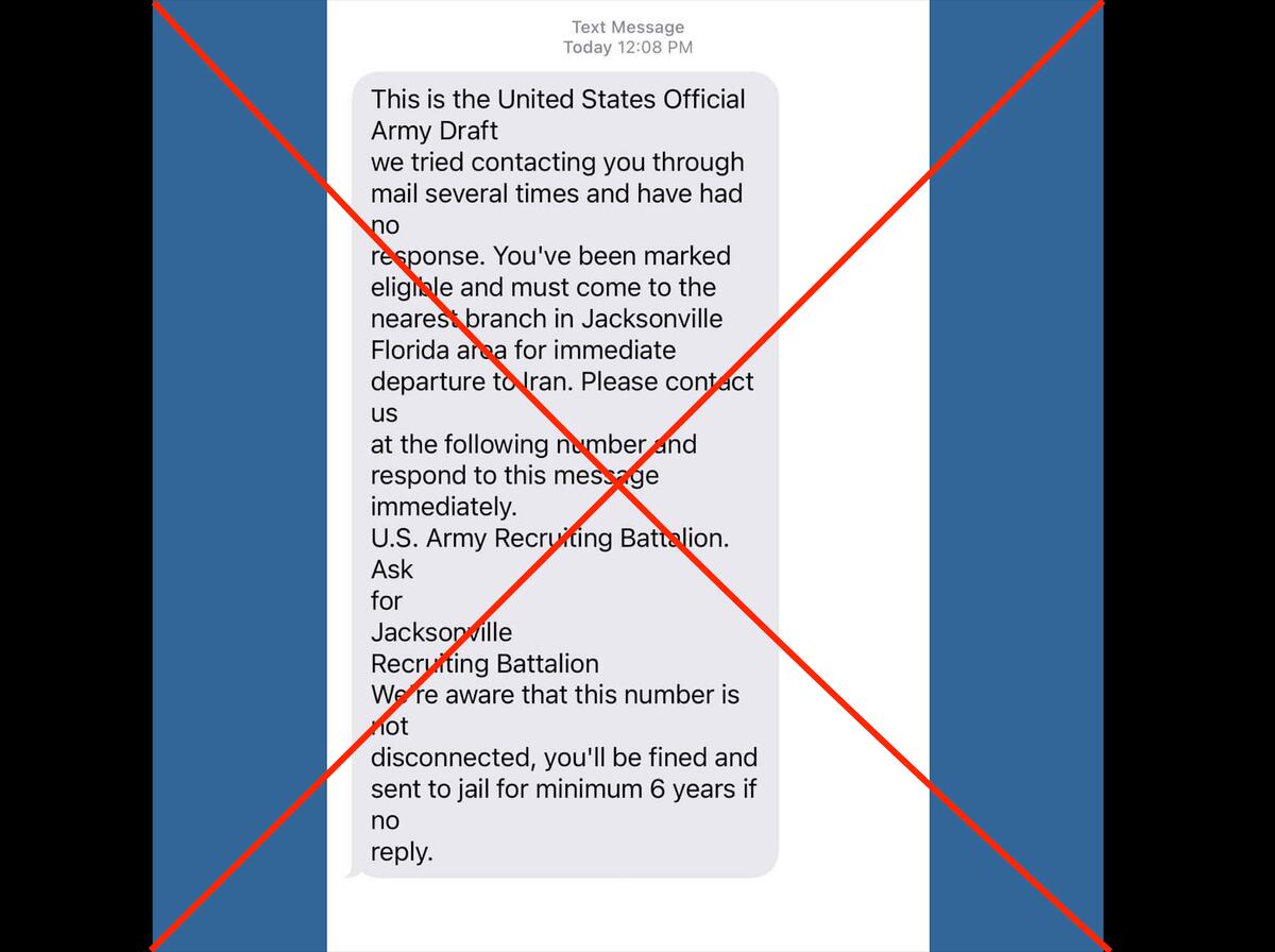 No, the Army isn’t sending Ukraine draft notices via text