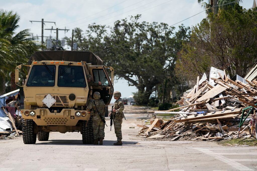 NC National Guard helicopter blows away Hurricane Helene supplies