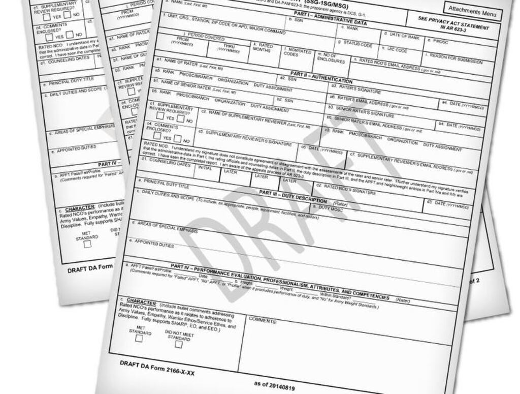 View the Army's tough, new NCOER