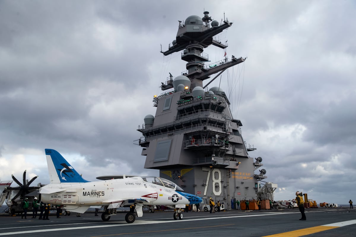 With laser weapons coming, the US Navy’s newest super carrier has space ...