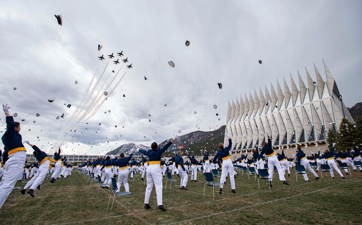 Cadets graduate in scaled-down ceremony after trying semester at Air ...