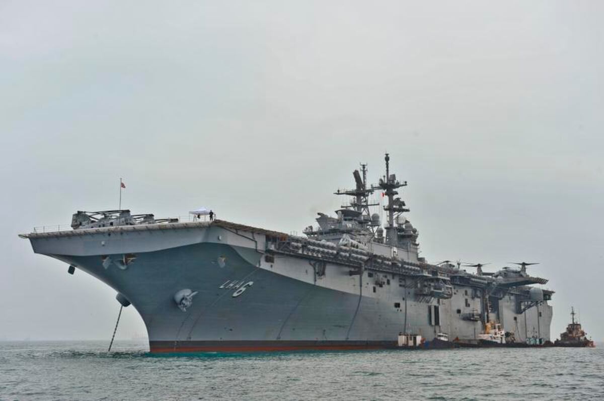 Marines aboard the Navy's newest amphib arrive in San Diego