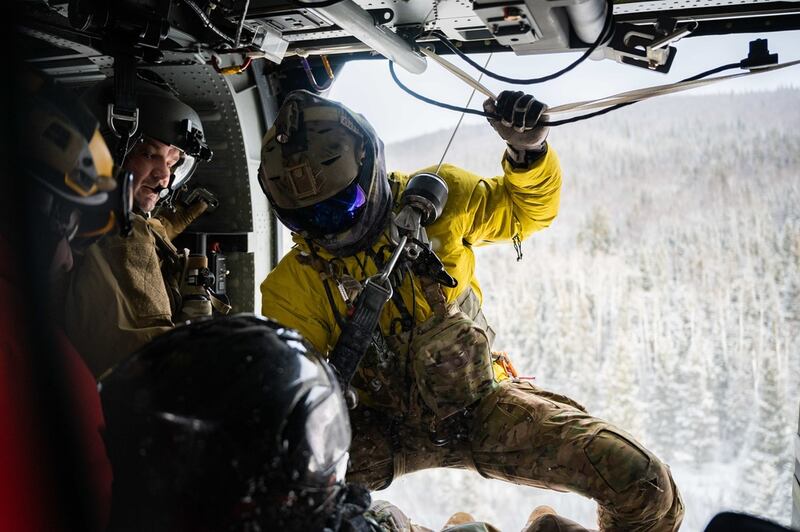 Alaska Guardsmen rescue pregnant woman after a snowmobile accident