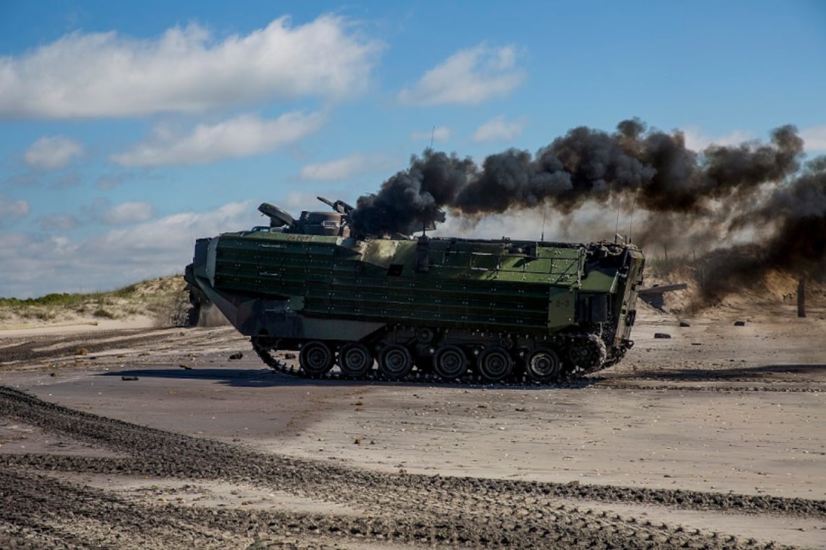 Heroic Marine saved comrade from burning AAV after it hit gas line