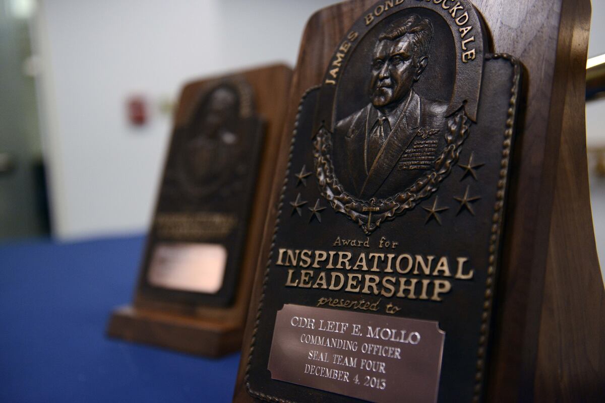 SEAL team leader, submarine commander receive Stockdale Award