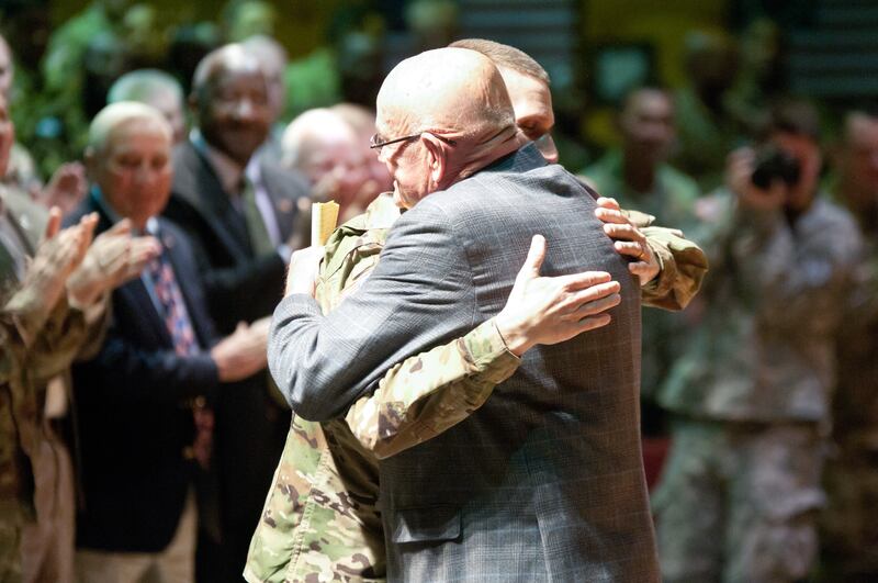 Here's the first honorary Sergeant Major of the Army