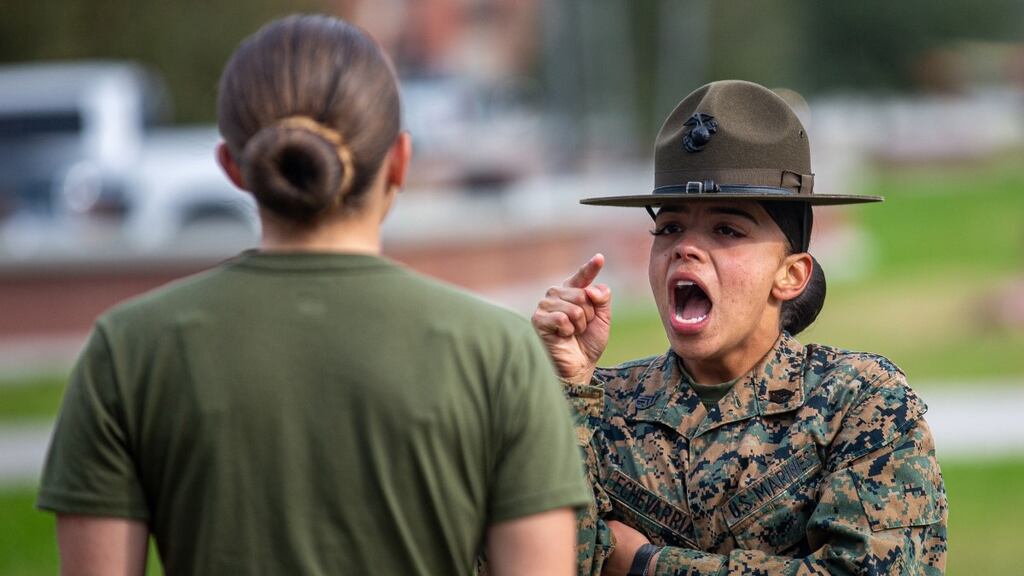 Marines are moving gradually to integrate women and men in boot camp