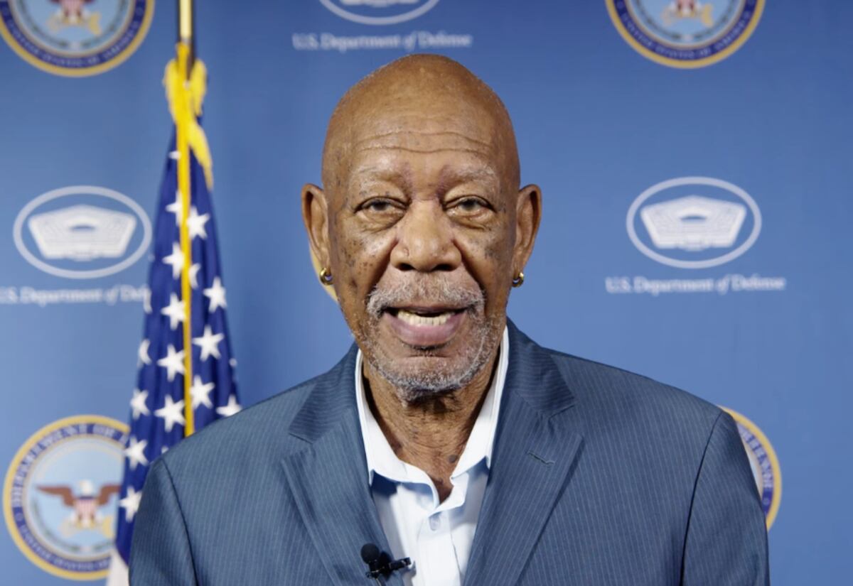 Even Morgan Freeman can’t make Pentagon briefings exciting
