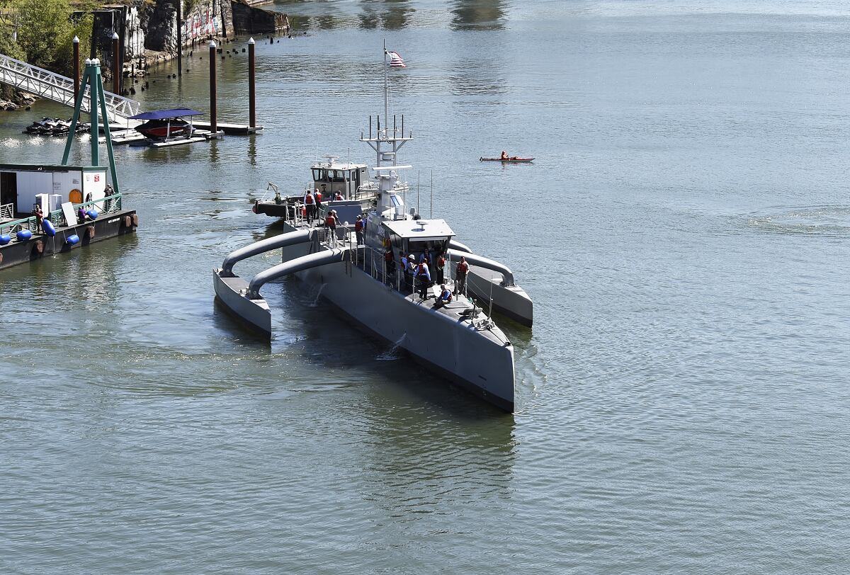 US Navy looks to ease into using unmanned robot ships with a manned crew