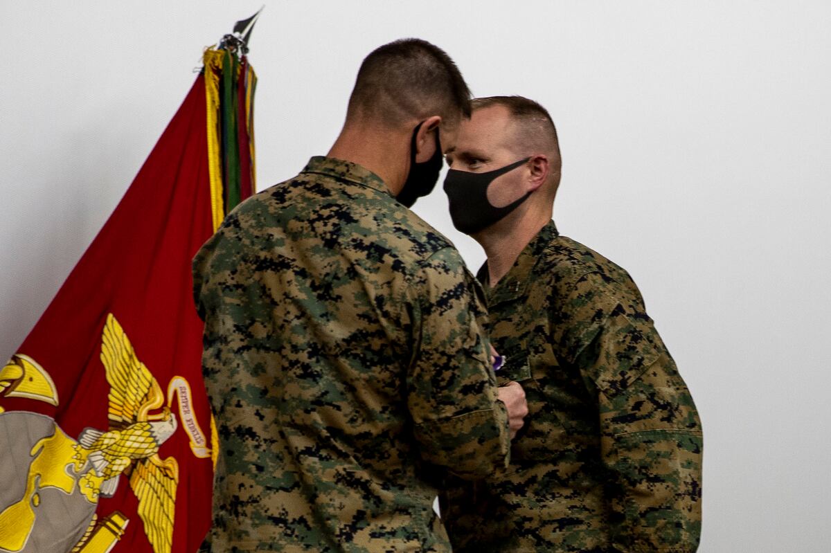 Marine awarded Purple Heart 16 years after being wounded in Fallujah
