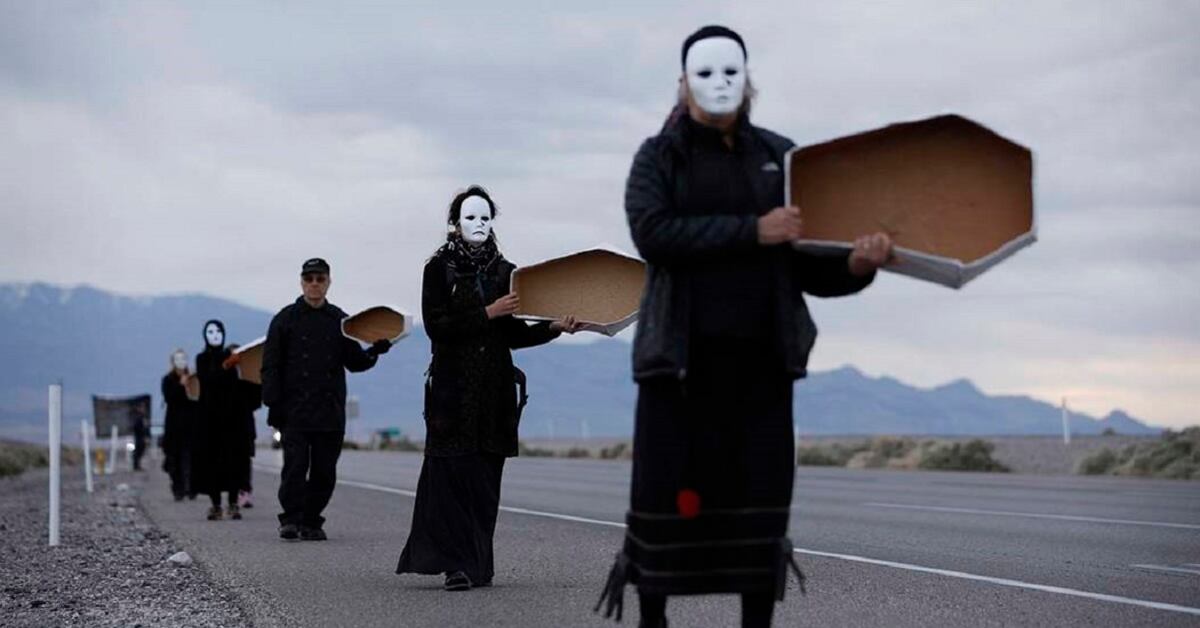 Here’s why six protestors were detained at Creech AFB this week