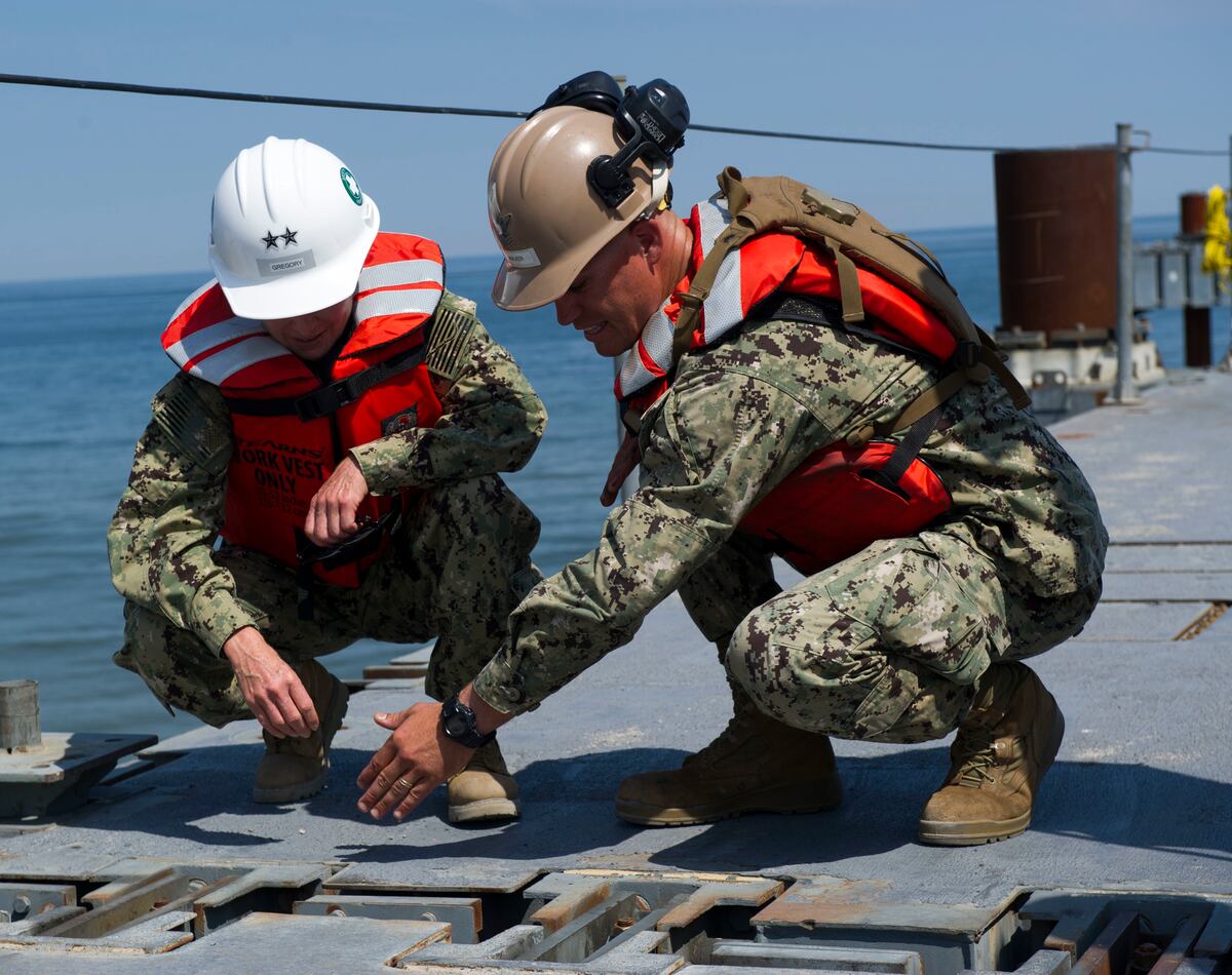 Seabees build one-of-a-kind causeway