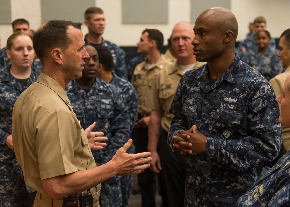 Sailors ask new CNO about paternity leave at all hands