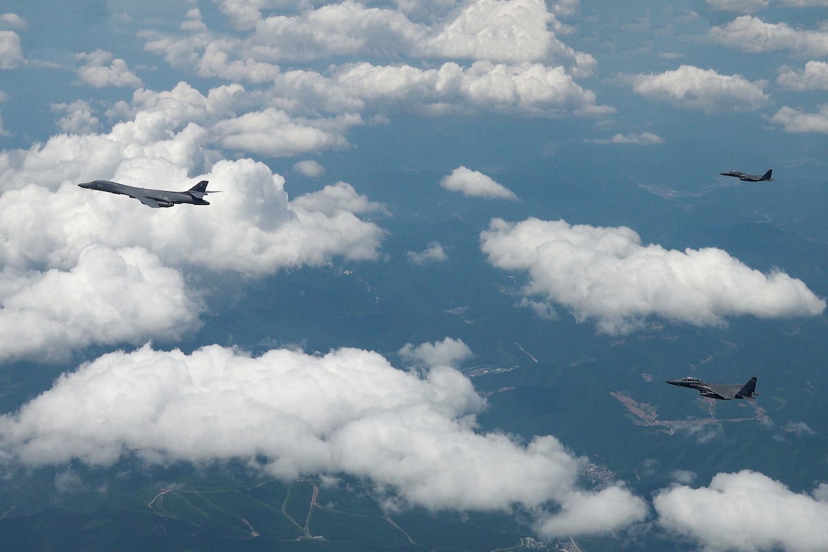 US B-1 flies precision bomb drill as tensions simmer with North Korea