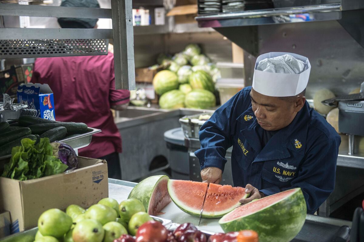 Fried food on the outs in changes for Navy chow halls