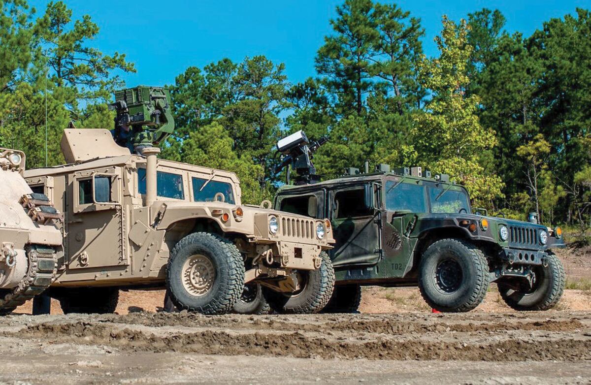 This robotic Humvee can take point