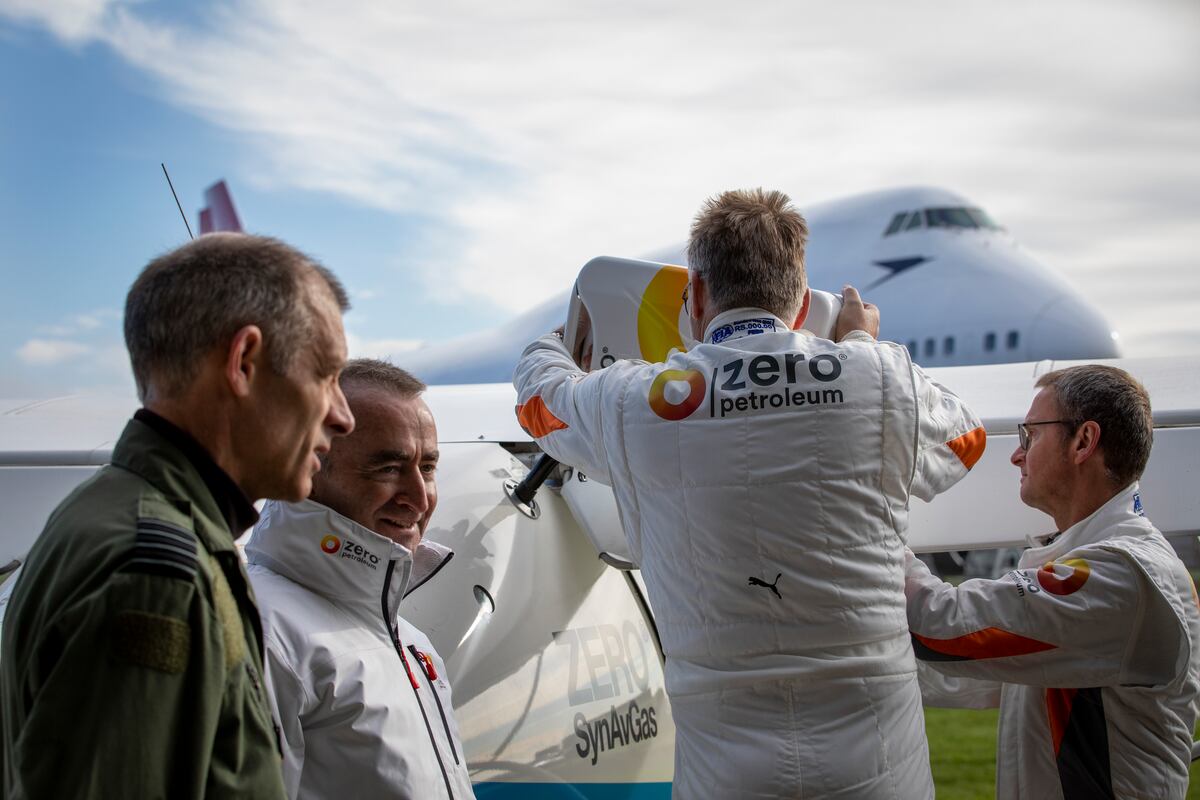 British Air Force hails first-ever test flight using only synthetic fuel