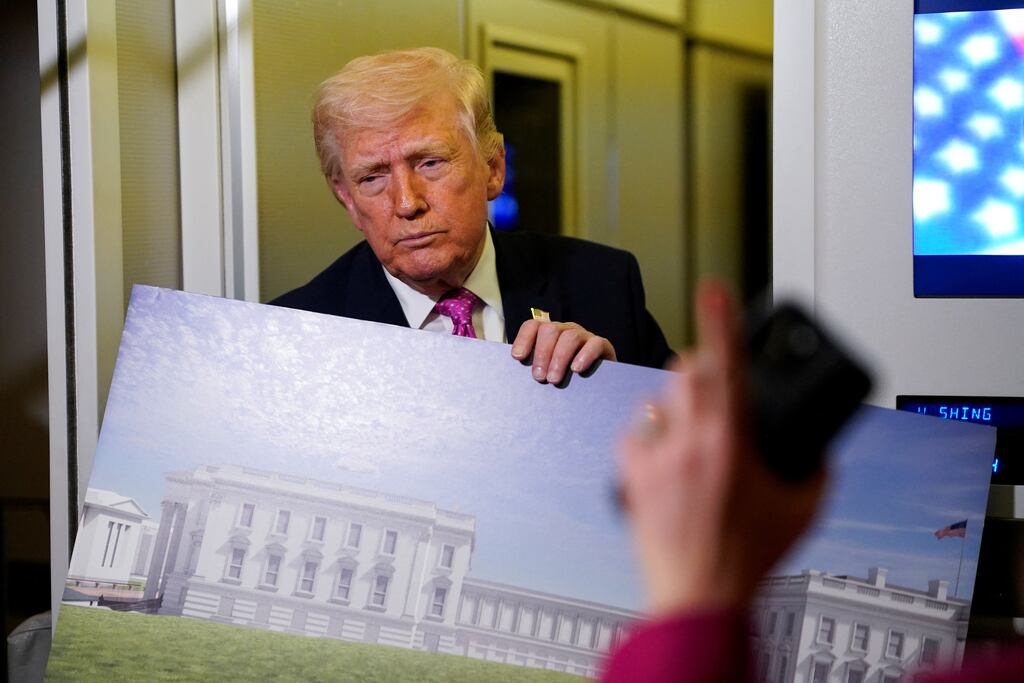 Trump reveals new details of bunker-like ballroom with drone base