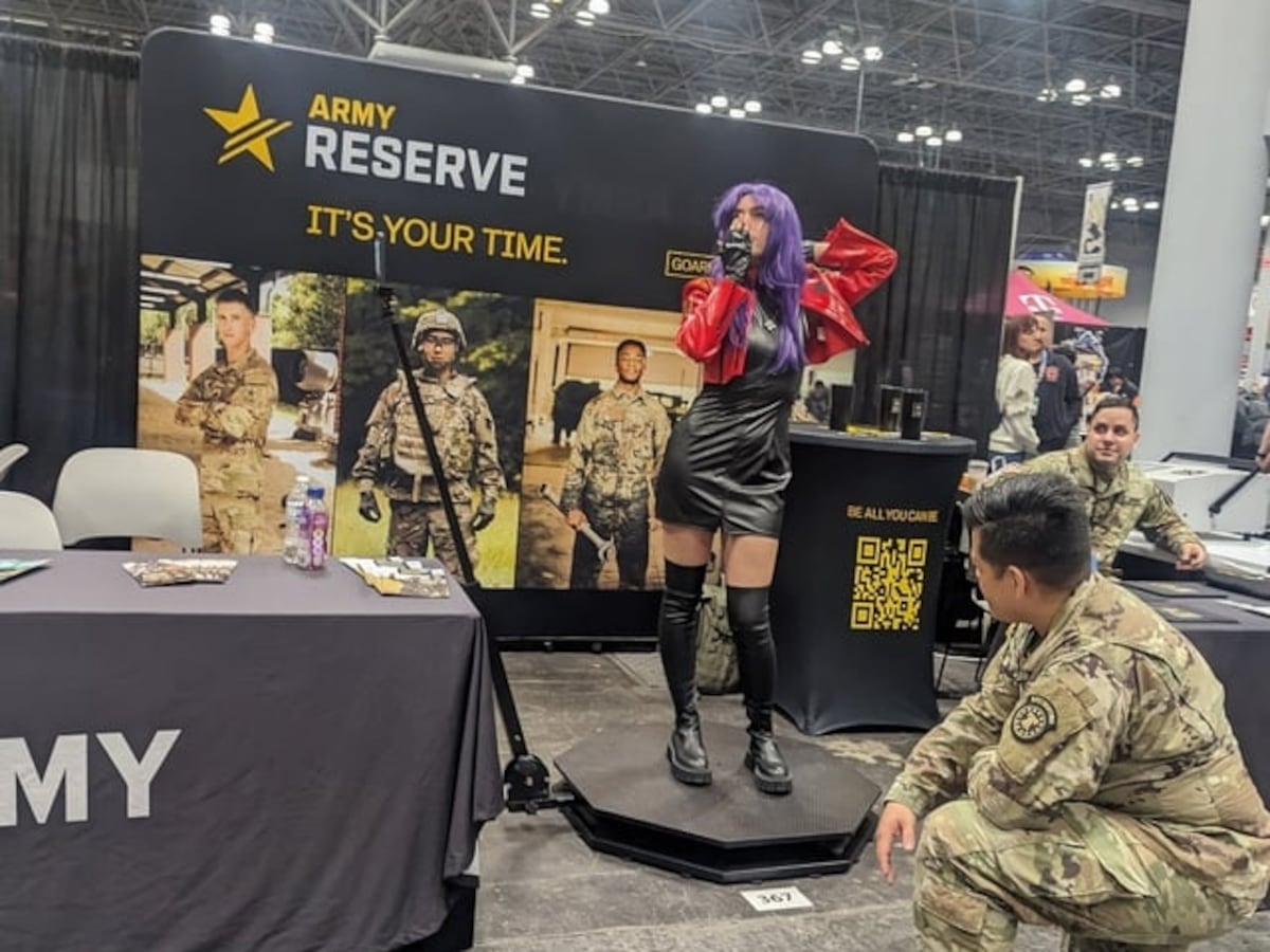 What was the military doing at the Anime NYC convention?