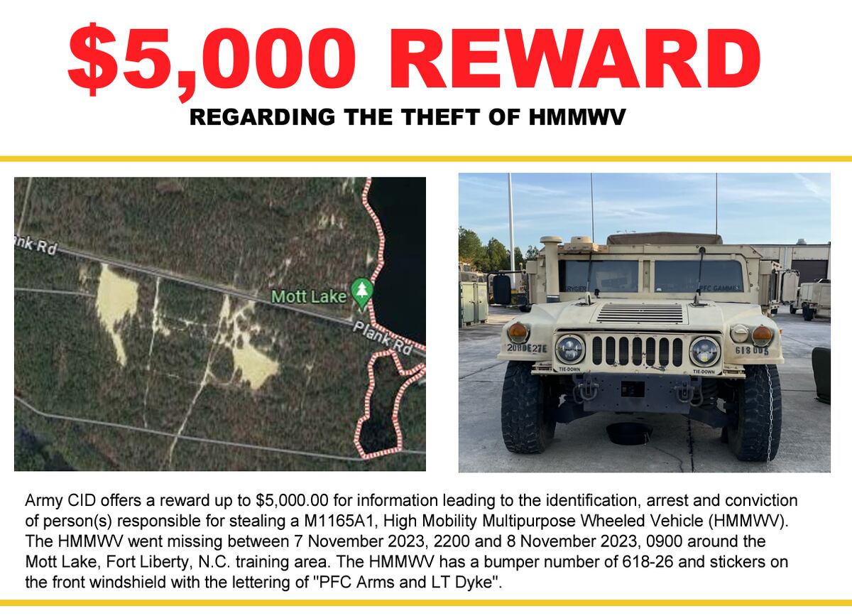 Please return LT’s Humvee. This is no longer funny. Stop.