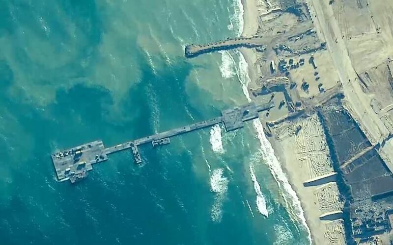 A timeline of the US-built Gaza pier and the challenges it’s faced