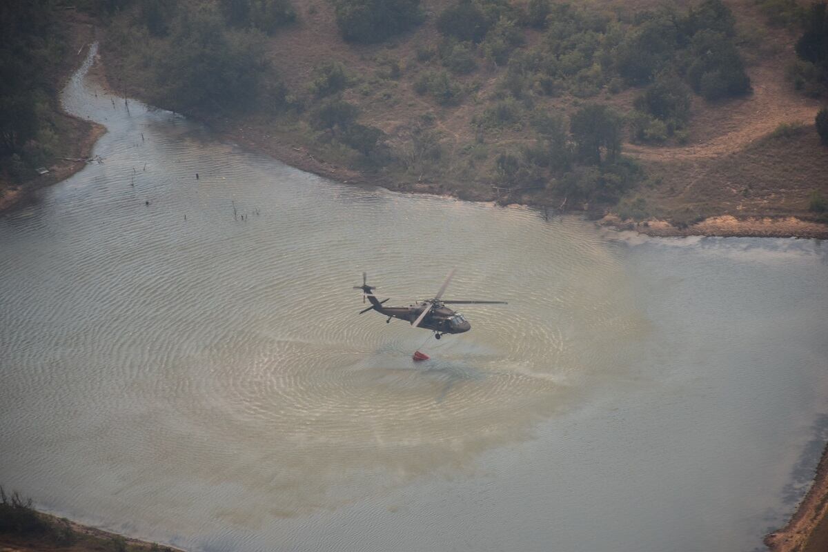 Fort Hood suspends exercises to assist in a different kind of fire fight
