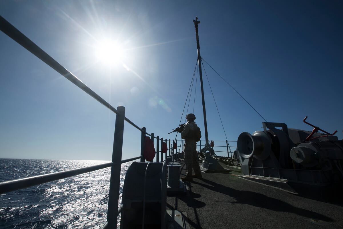 Marines on minesweepers were poised to respond in Yemen