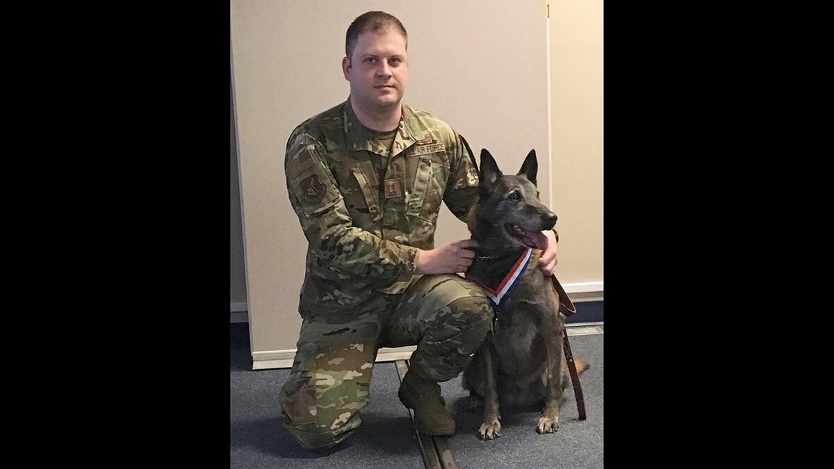 JBER’s oldest military working dog retires after 8-year career
