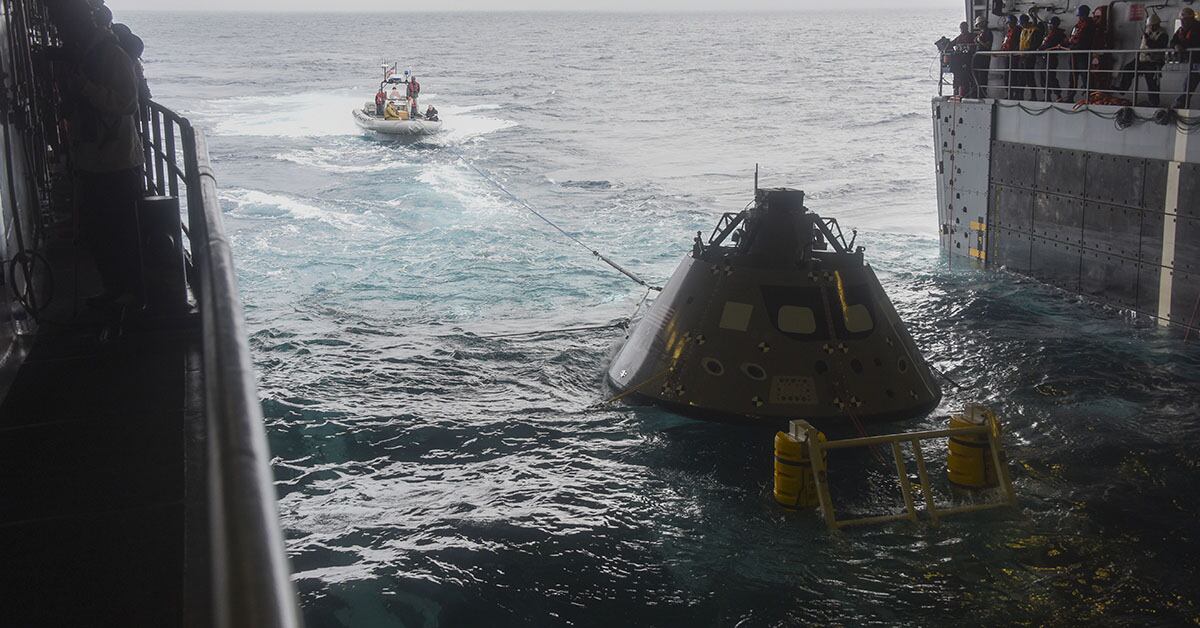 NASA, Navy practice Orion recovery in the Pacific Ocean