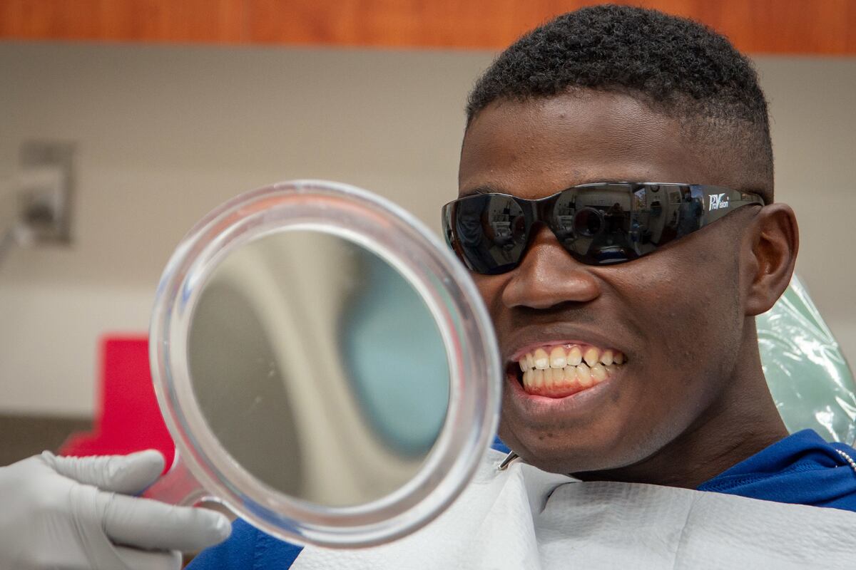 Marine receives 3D-printed teeth from reconstructive jaw surgery in ...