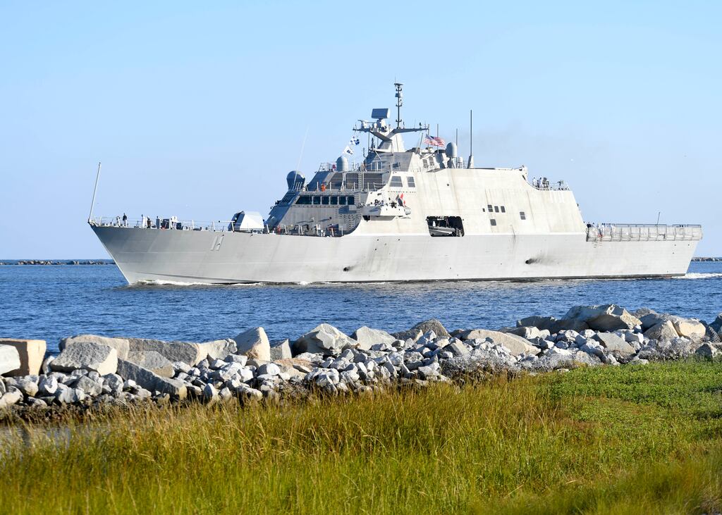 Navy’s newest LCS strikes vessel