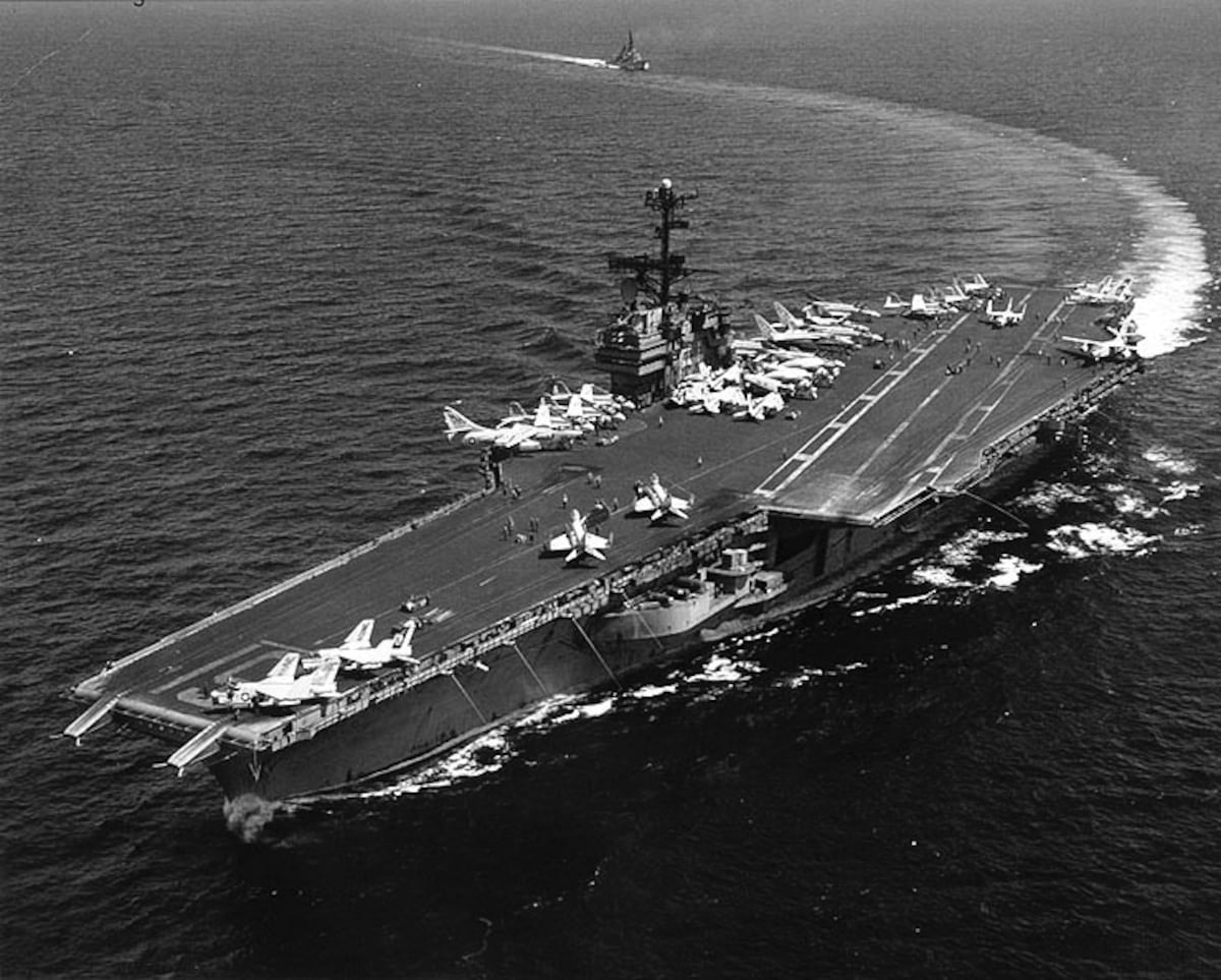 USS Ranger leaving Puget Sound for Texas scrap yard