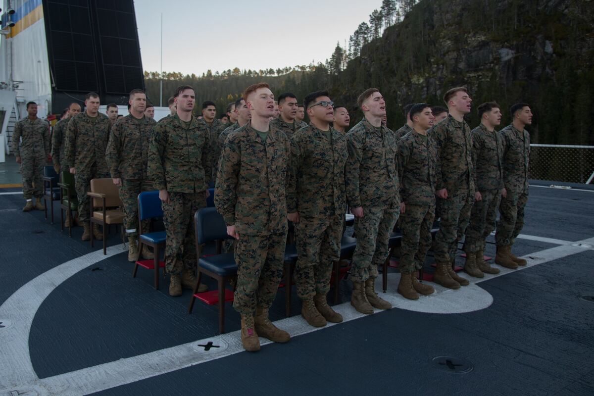No more just snapping to attention for the Marines’ Hymn ― the ...