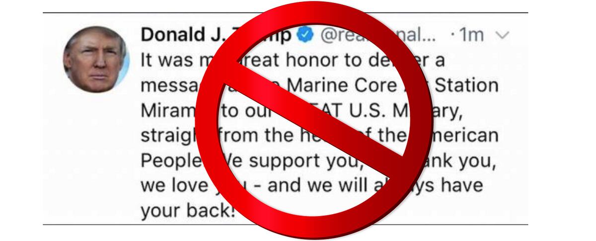 President Trump visits the ‘Marine Core,’ and veterans everywhere facepalm