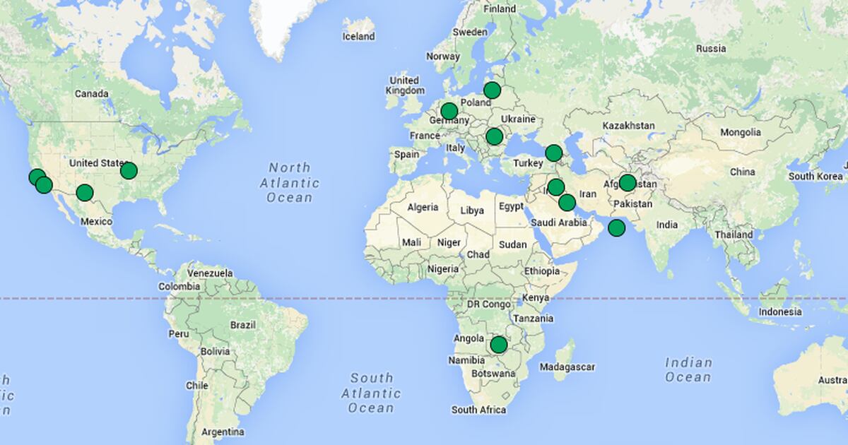 Army Hot Spots as of Sept. 20